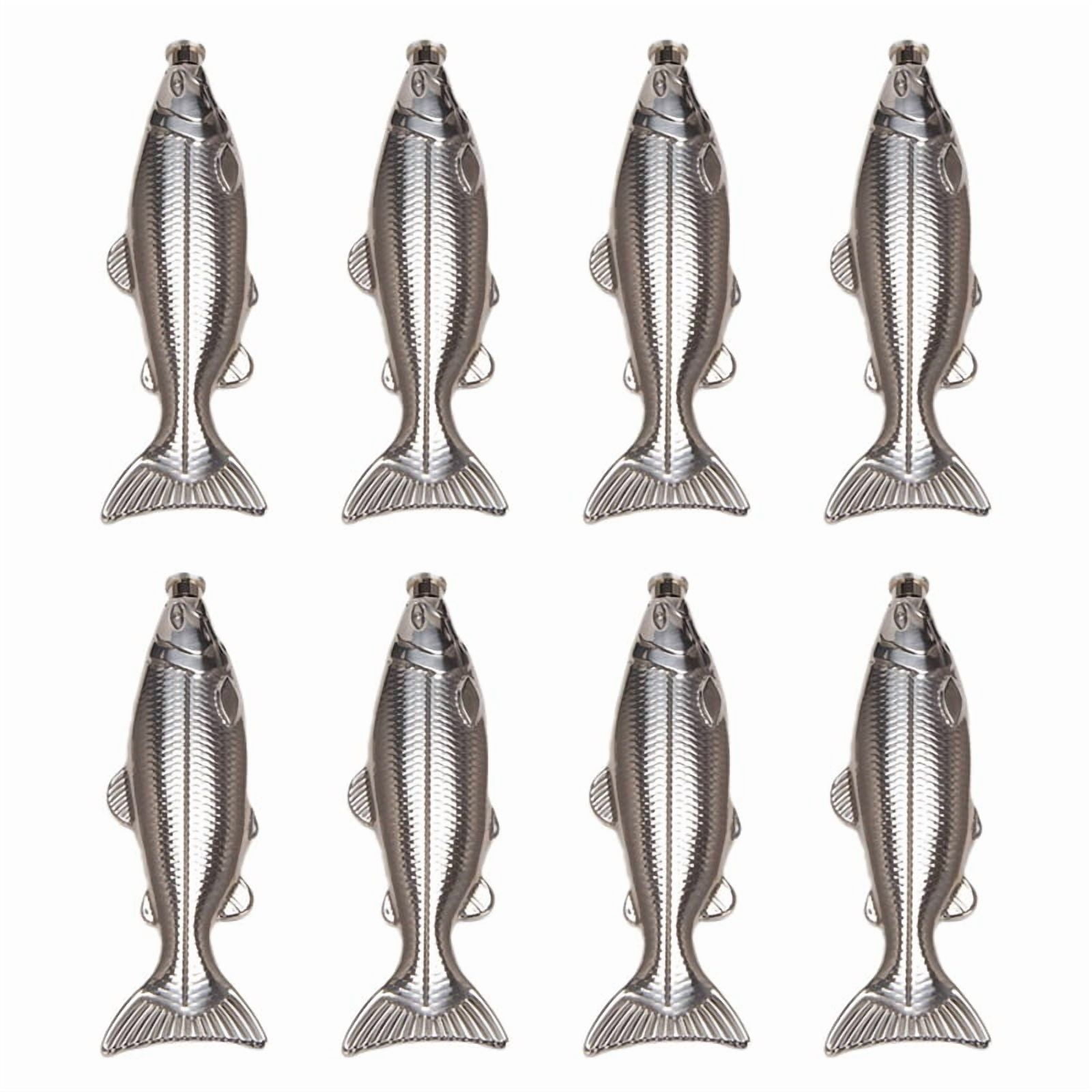 8 Set Fish-Shape Hip Flask 5Oz Bottle Mini Pocket Flask Stainless Steel ...