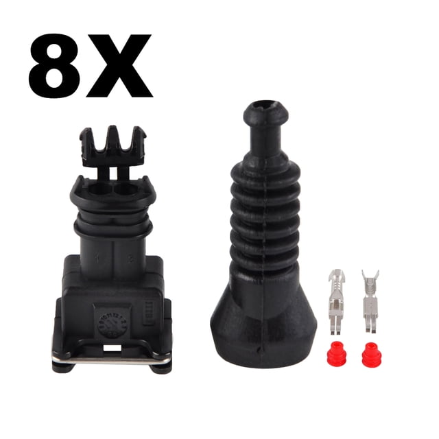 8 Set Fit For Bosch EV1 Junior Power Timer Fuel Injector Plug Connector ...
