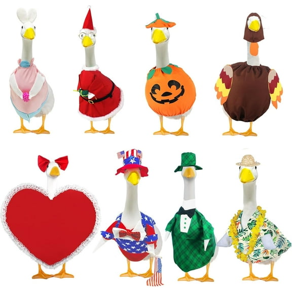 Holiday Porch Goose Outfits All Seasons Holiday St. Patrick Spring ...