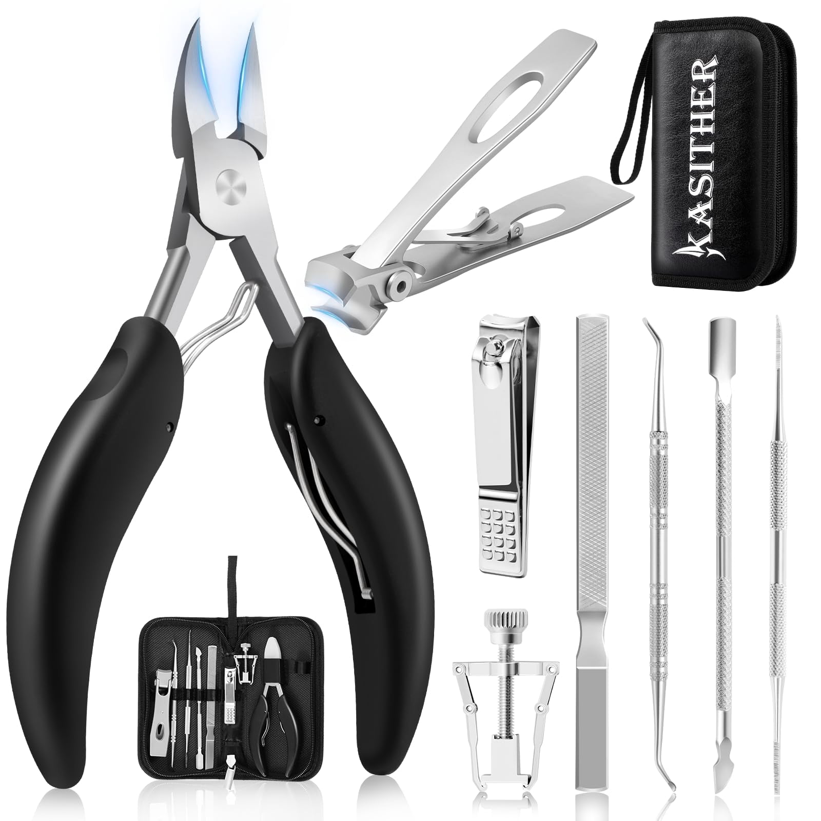 8 Set Ingrown Toenail Tools, Large Toe Nail for Thick Nails for Seniors ...