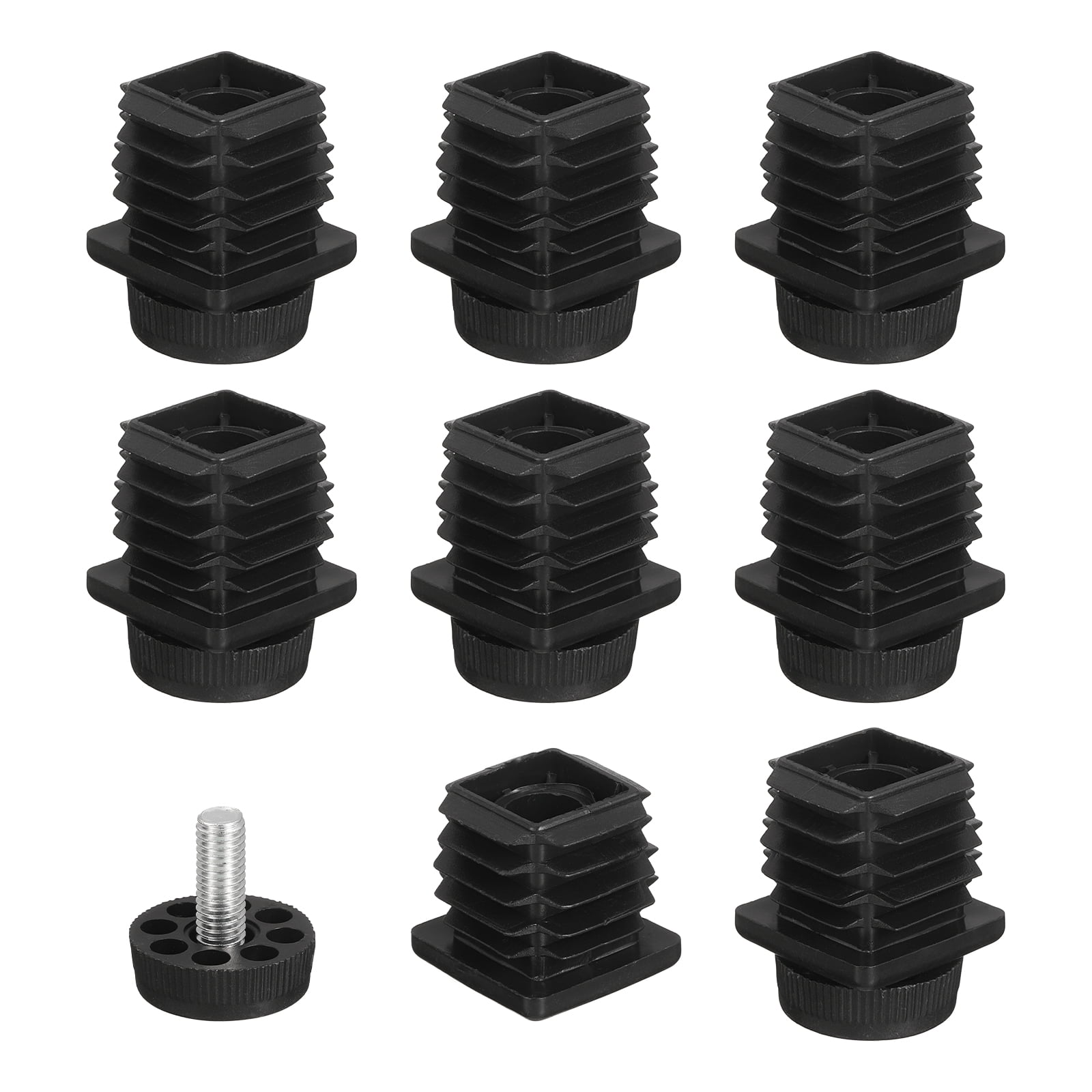 8 Set Leveling Feet, M8x30x30mm Rectangle Furniture Leg Leveling Fit ...