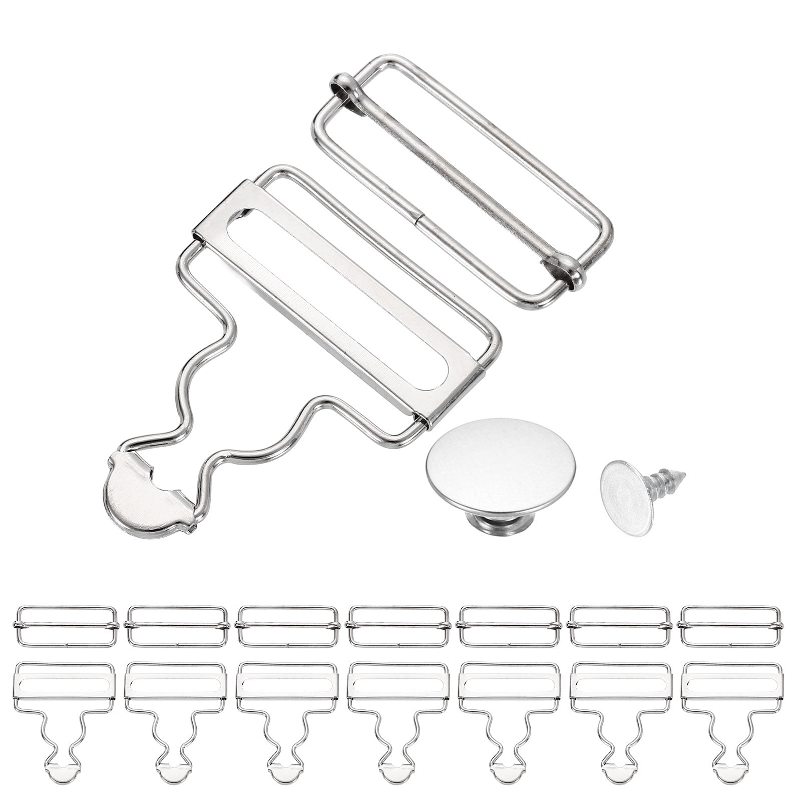 8 Set Metal Overalls Buckles, 1-1/2" Overall Suspender Clips ...
