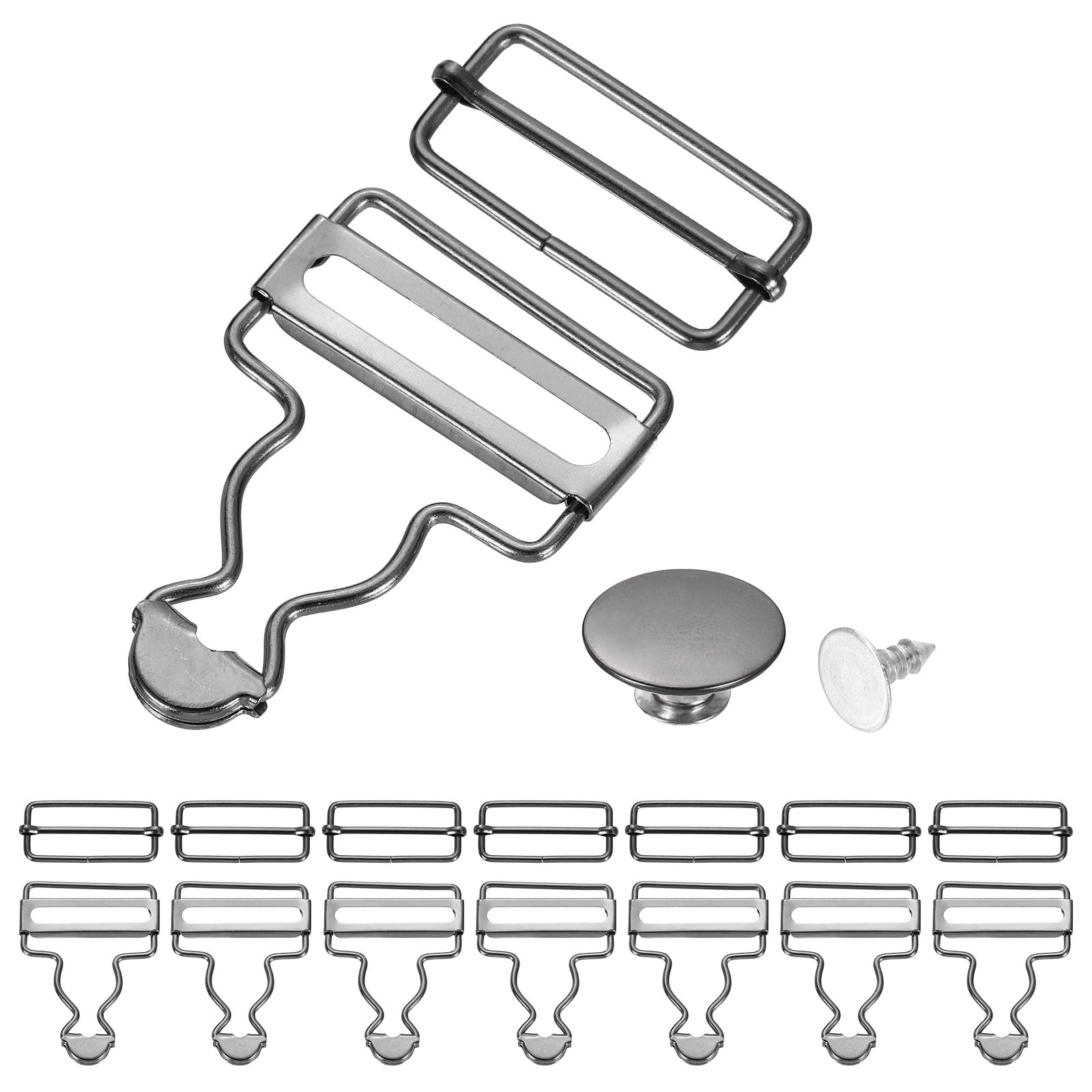 Uxcell 8 Set Metal Overalls Buckles, 1-3/8" Overall Suspender Clips ...