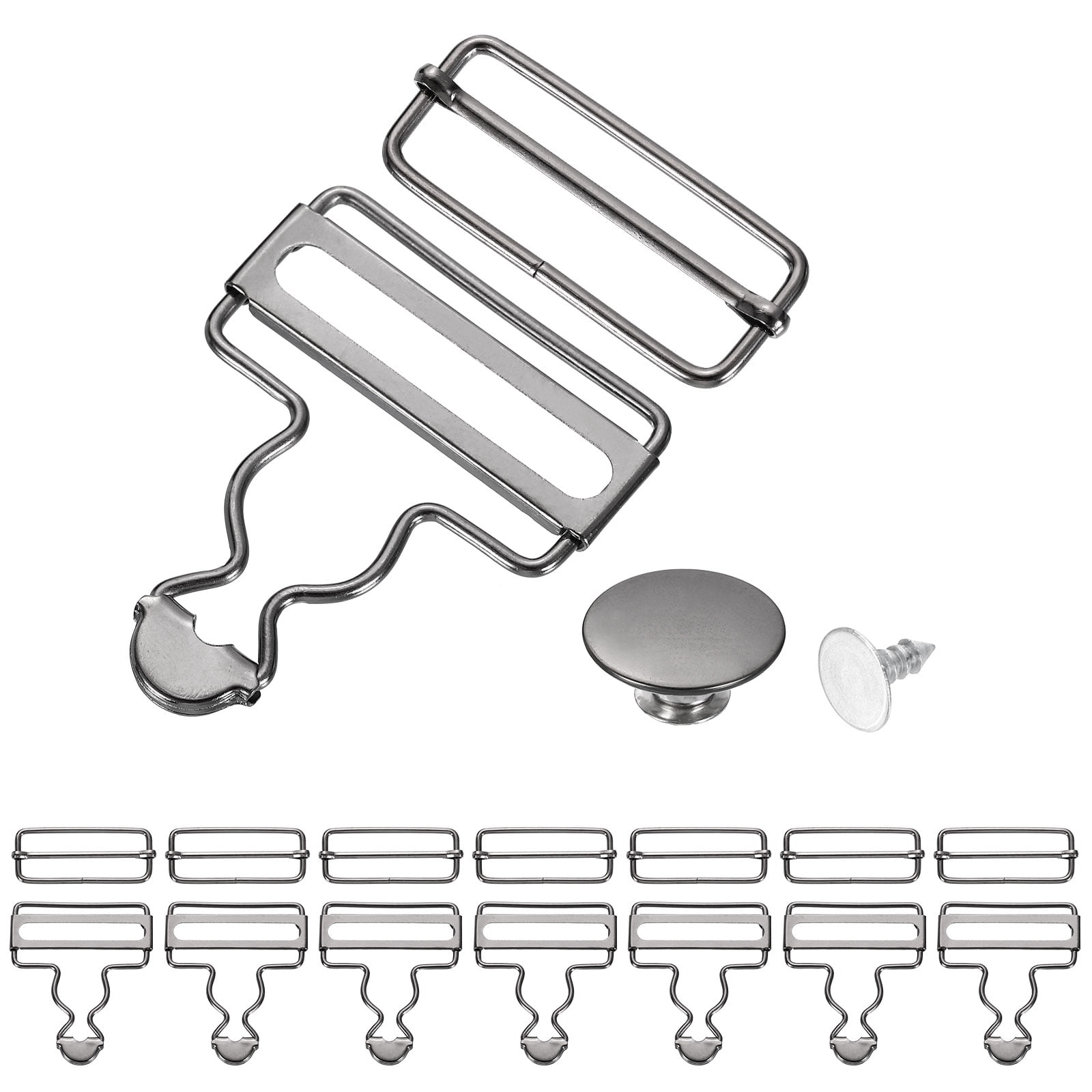 Uxcell 8 Set Metal Overalls Buckles, 1-5/8" Overall Suspender Clips ...