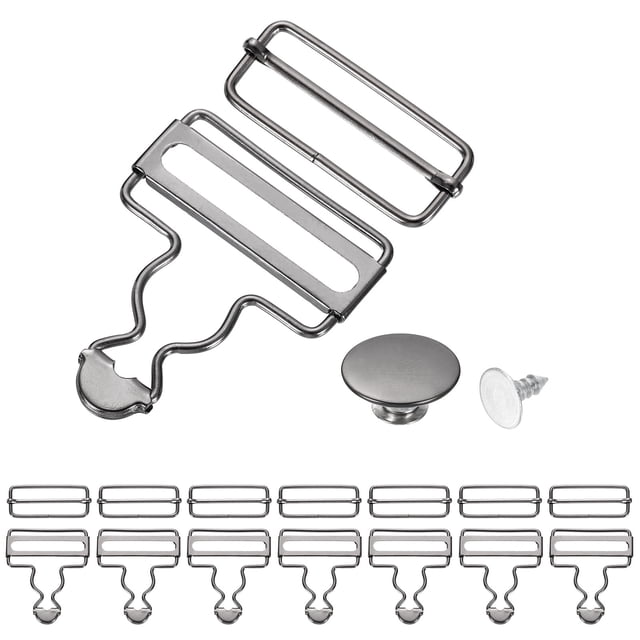 Uxcell 8 Set Metal Overalls Buckles, 1-5/8" Overall Suspender Clips ...