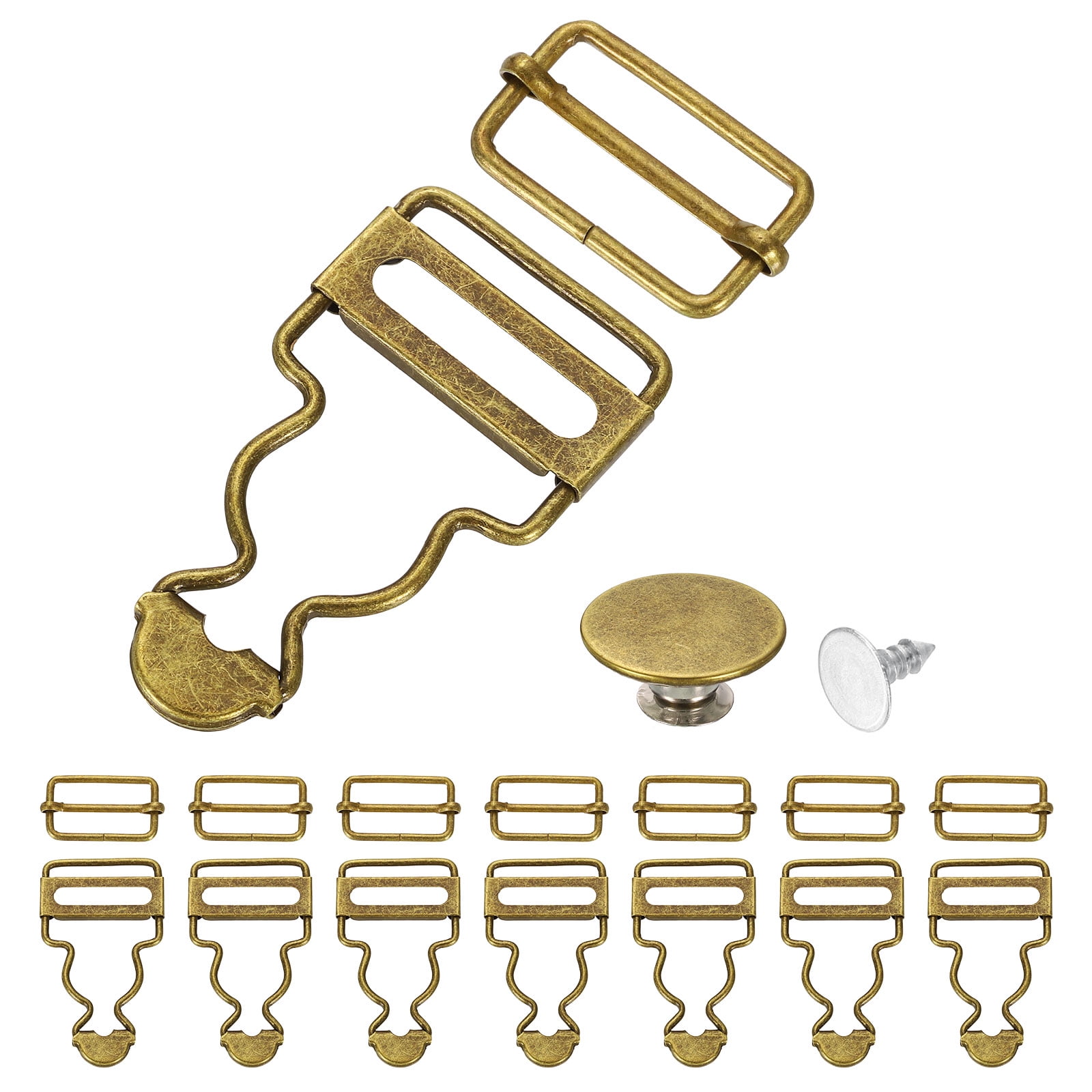 Uxcell 8 Set Metal Overalls Buckles, 1" Overall Suspender Clips ...