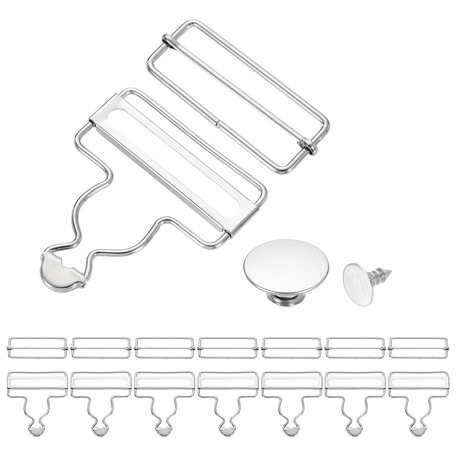 Uxcell 8 Set Metal Overalls Buckles, 2" Overall Suspender Clips ...
