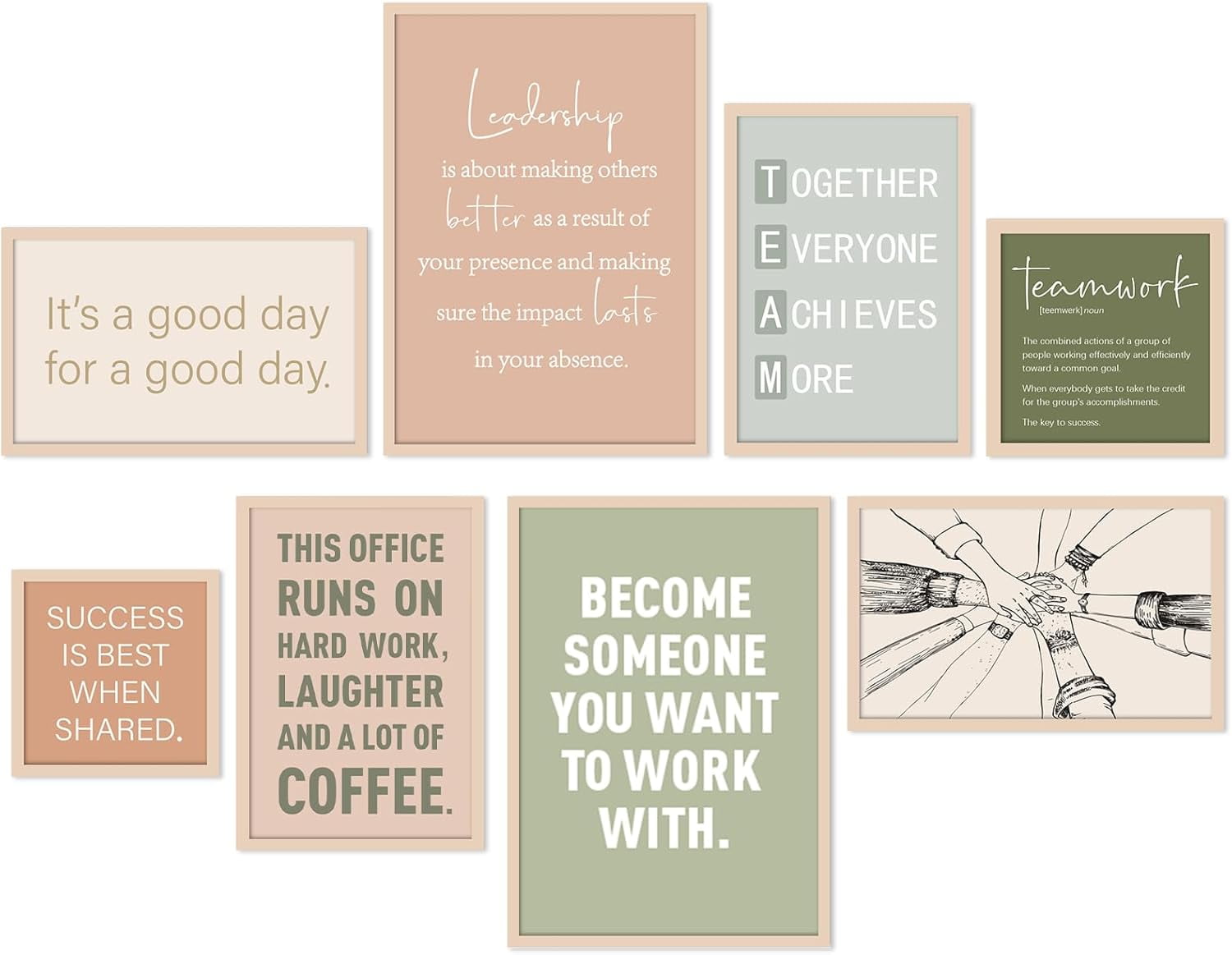8 Set Office Wall Decor Motivational Inspirational Decoration for ...