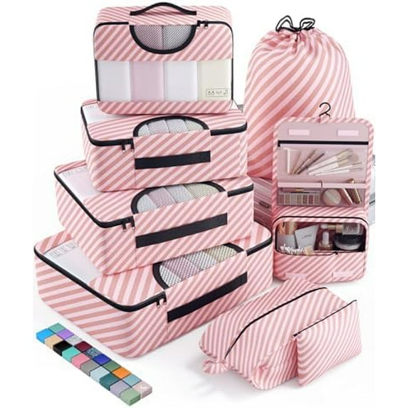 8 Set Packing Cubes for Travel Essentials, Suitcase Organizer Bags in 4 ...