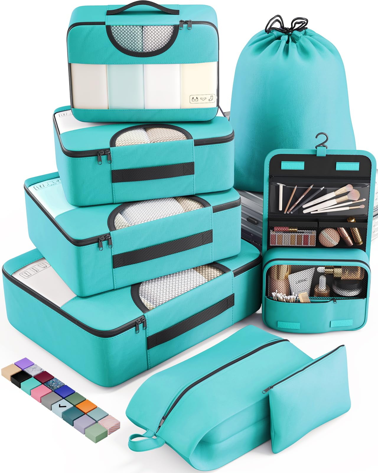 8 Set Packing Cubes for Travel Essentials, Suitcase Organizer Bags Set ...