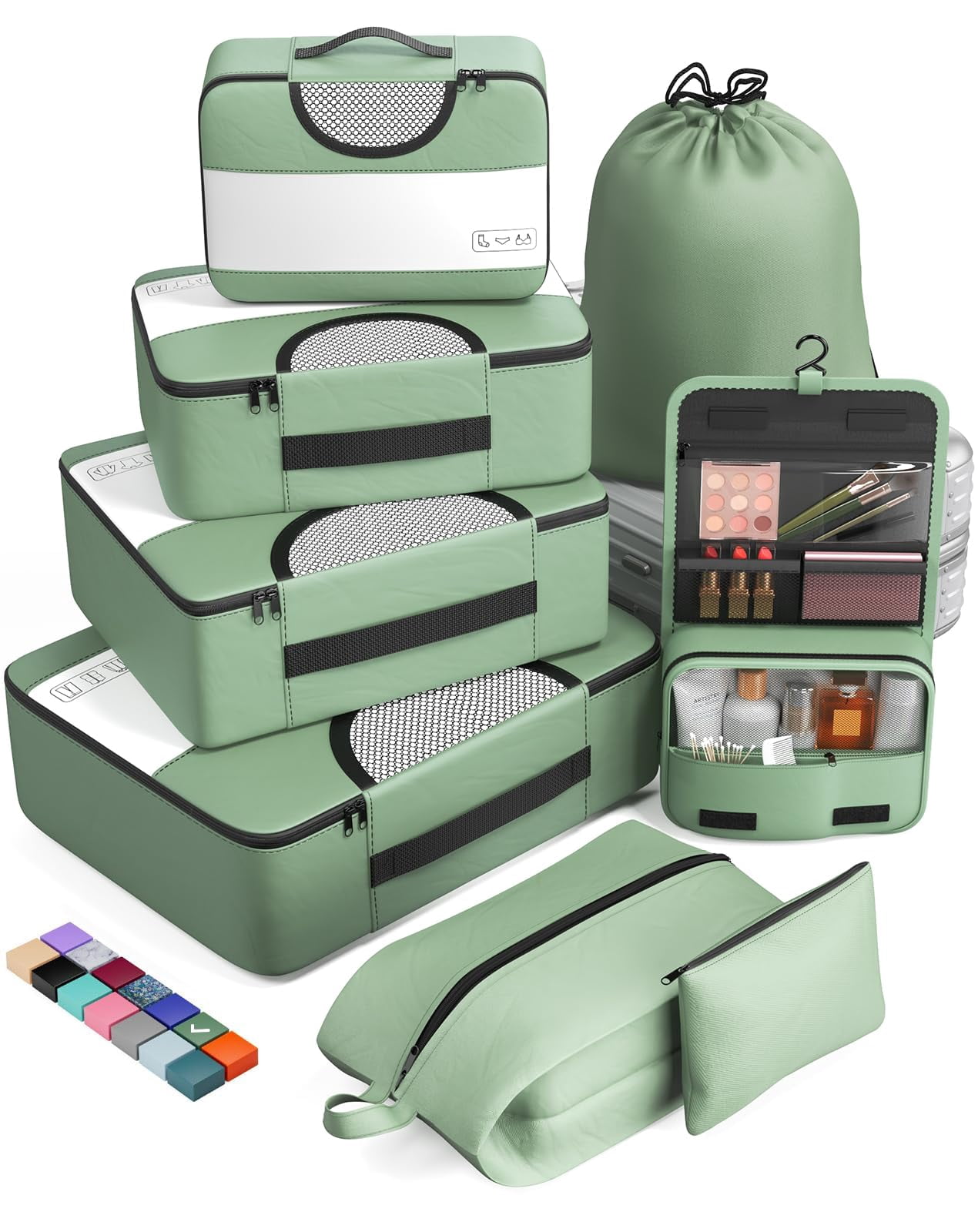 8 Set Packing Cubes for Travel Essentials, Suitcase Organizer Bags Set ...
