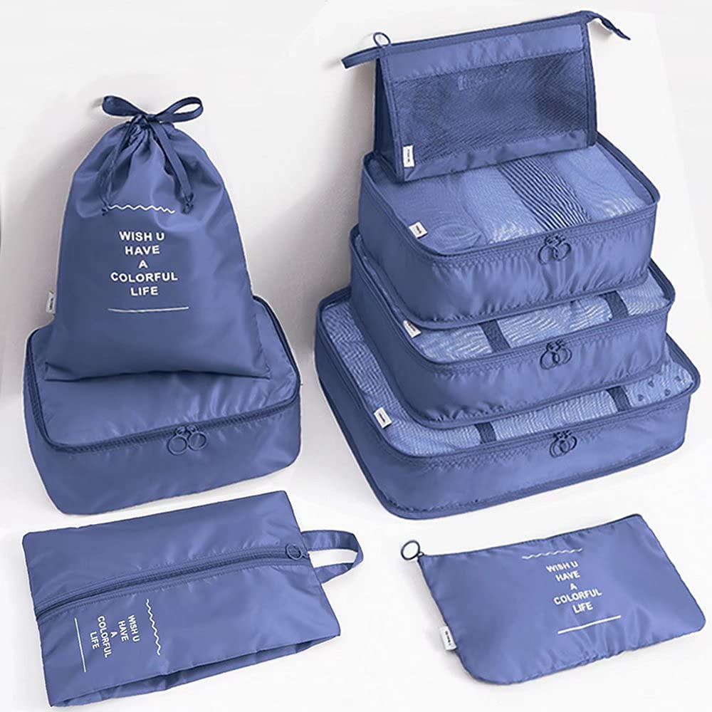 8 Set Packing Cubes for Suitcases, Travel Cubes Packing Luggage ...