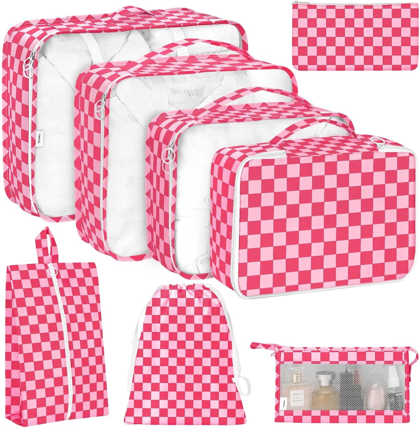 8 Set Packing Cubes for Travel, Luggage Packing Organizers Accessories ...