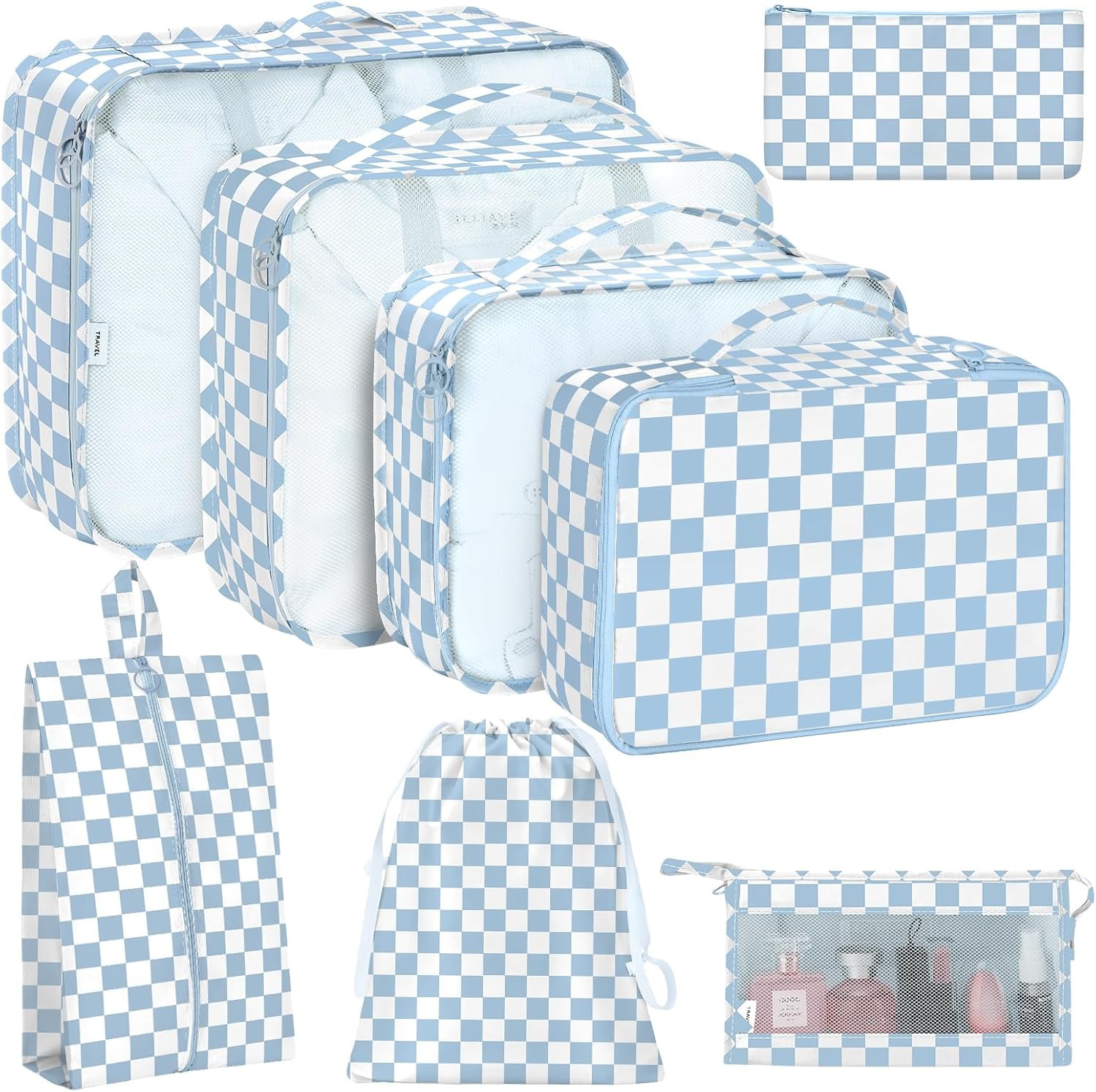 8 Set Packing Cubes for Travel, Luggage Packing Organizers Accessories ...