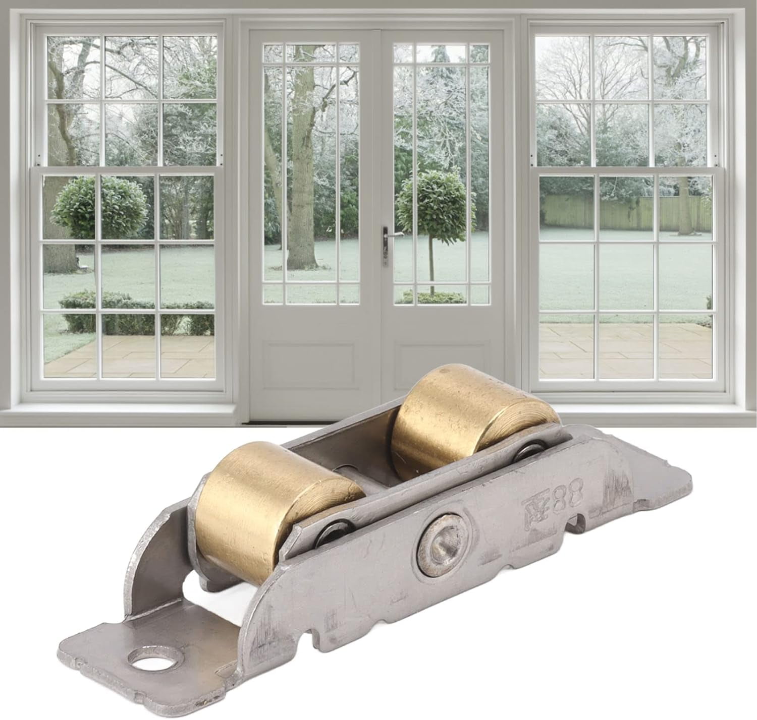 8 Set Sliding Door Rollers Replacement, Stainless Steel Heavy Duty Ball ...