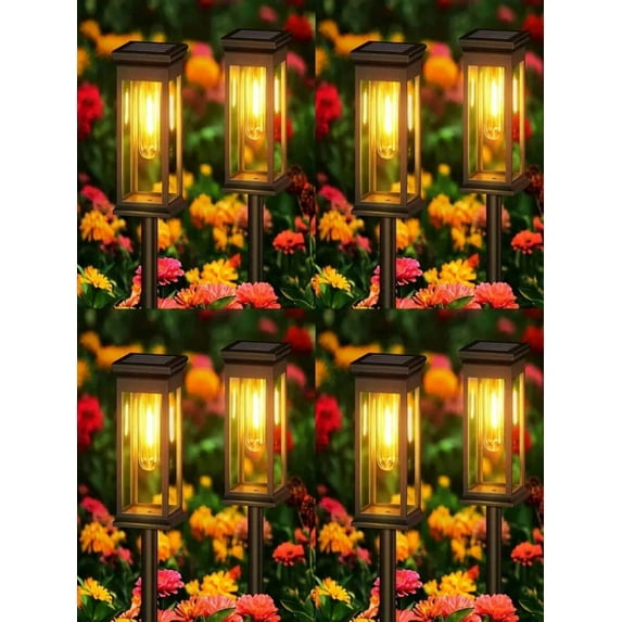 8 Set Solar Lawn Lights, IP44 Splash-Proof Vintage Design for Garden ...