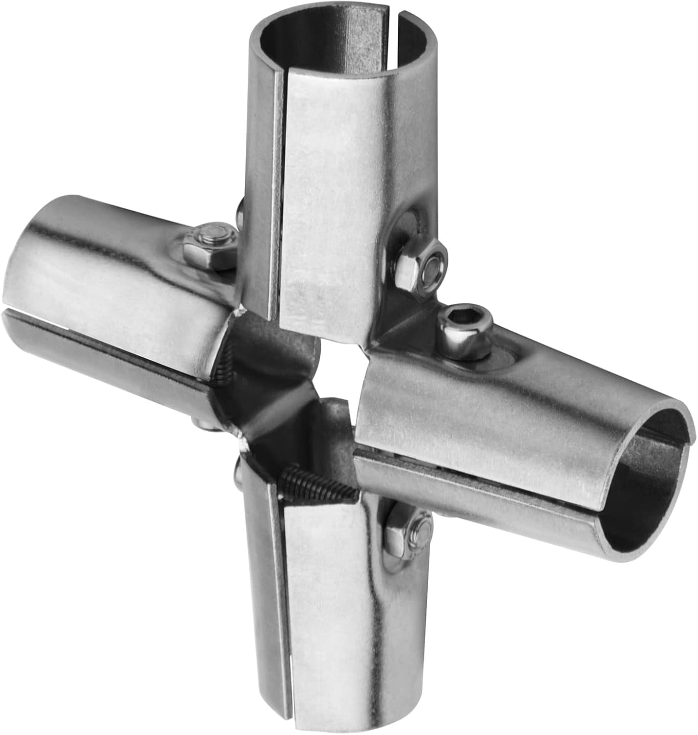 8 Sets 1 Inch O.D. 5 Way Connector Structural Pipe Connector Metal ...