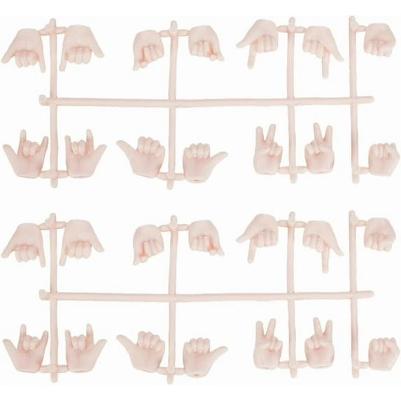 8 Sets 192 Styles 16-26mm Long Hands for Making Small Plastic Hand ...