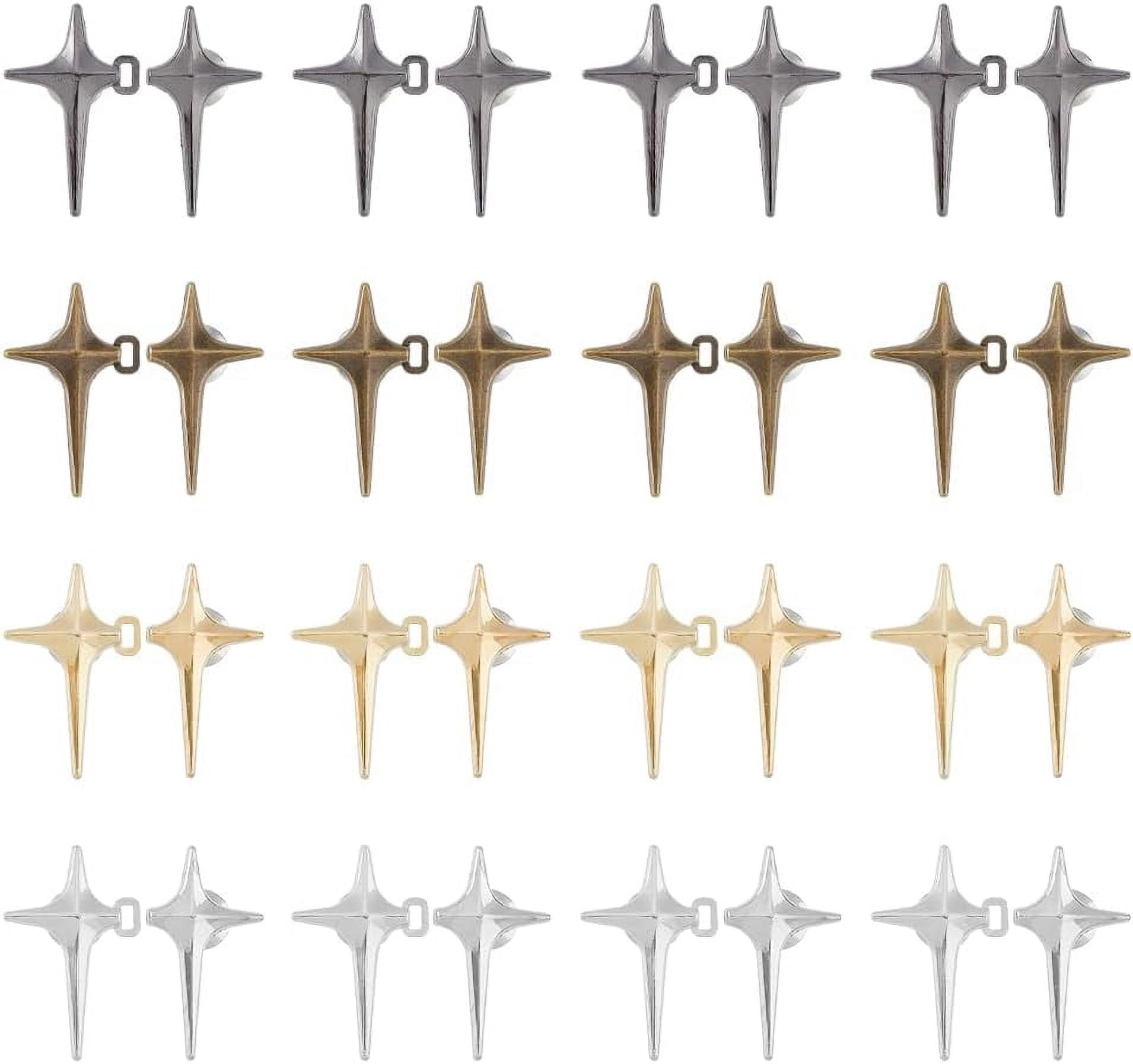 8 Sets 4 Colors Star Alloy Adjustable Jean Button Pins Waist Tightener ...