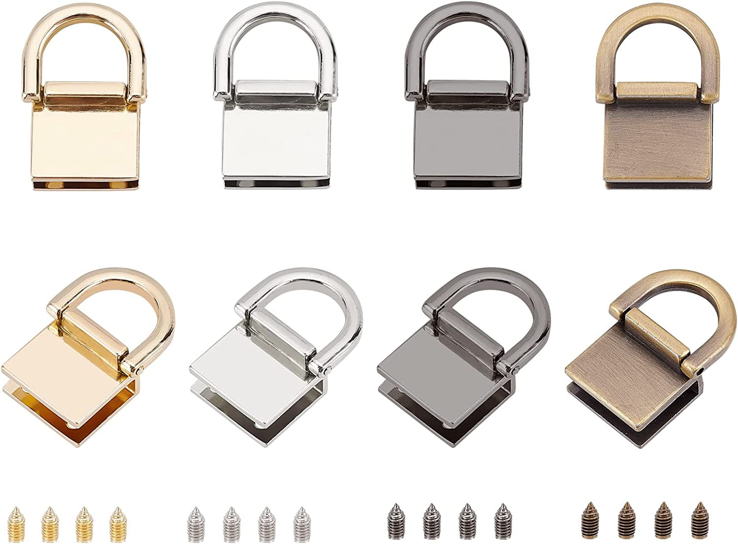 8 Sets 4 Colors Turn Lock Clasp Purse Closure Twist Locks Fasteners ...