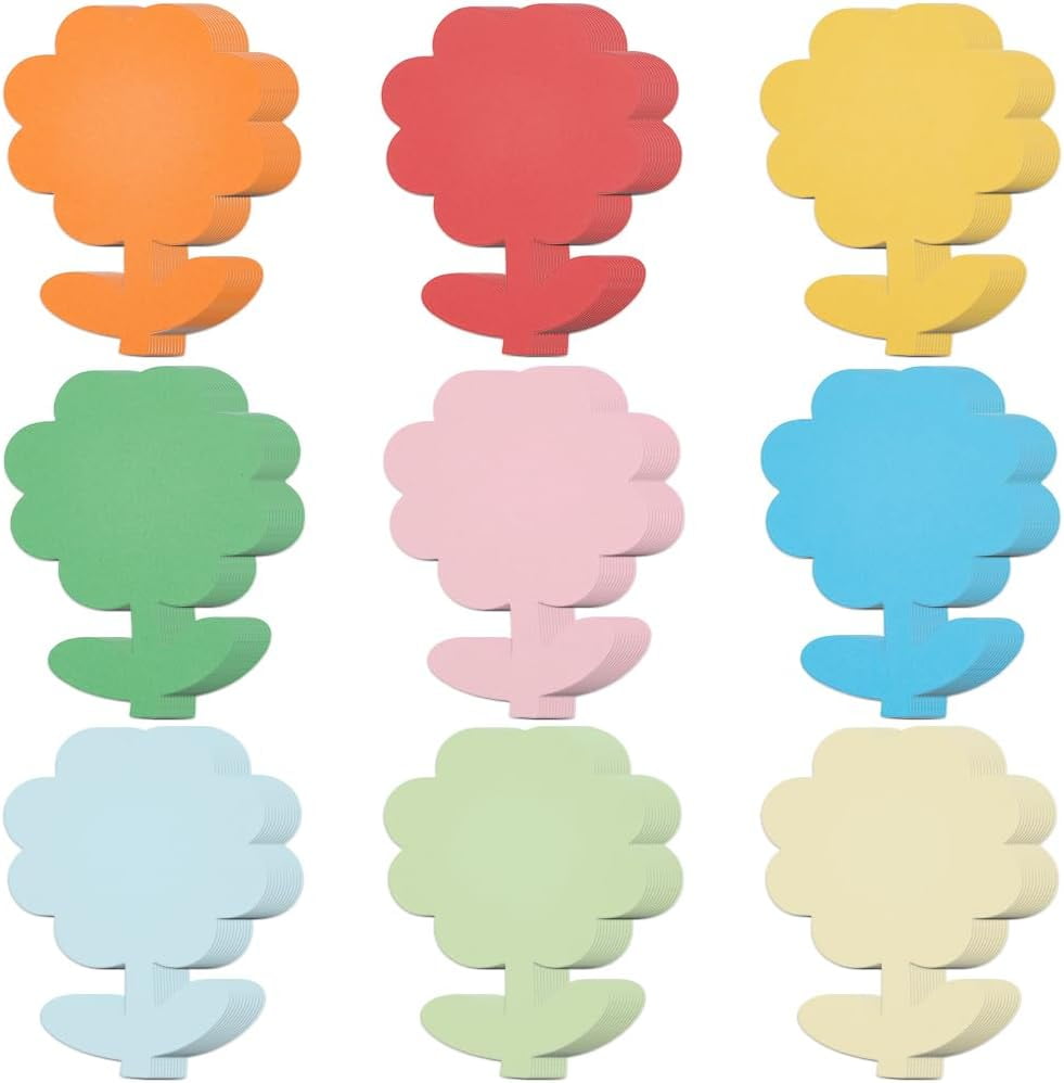 8 Sets 72Pcs 5.9 Inch Paper Flower Cutouts Bulletin Board Paper Cut ...