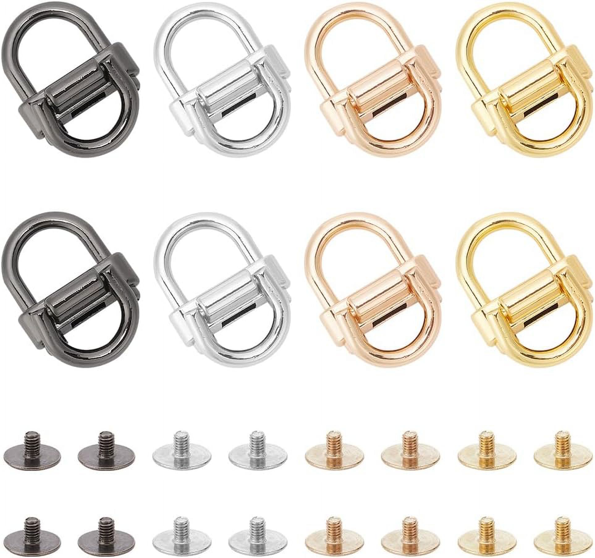 8 Sets Alloy Handbag Side Clip Buckles 4 Colors Purse Suspension Clasp ...