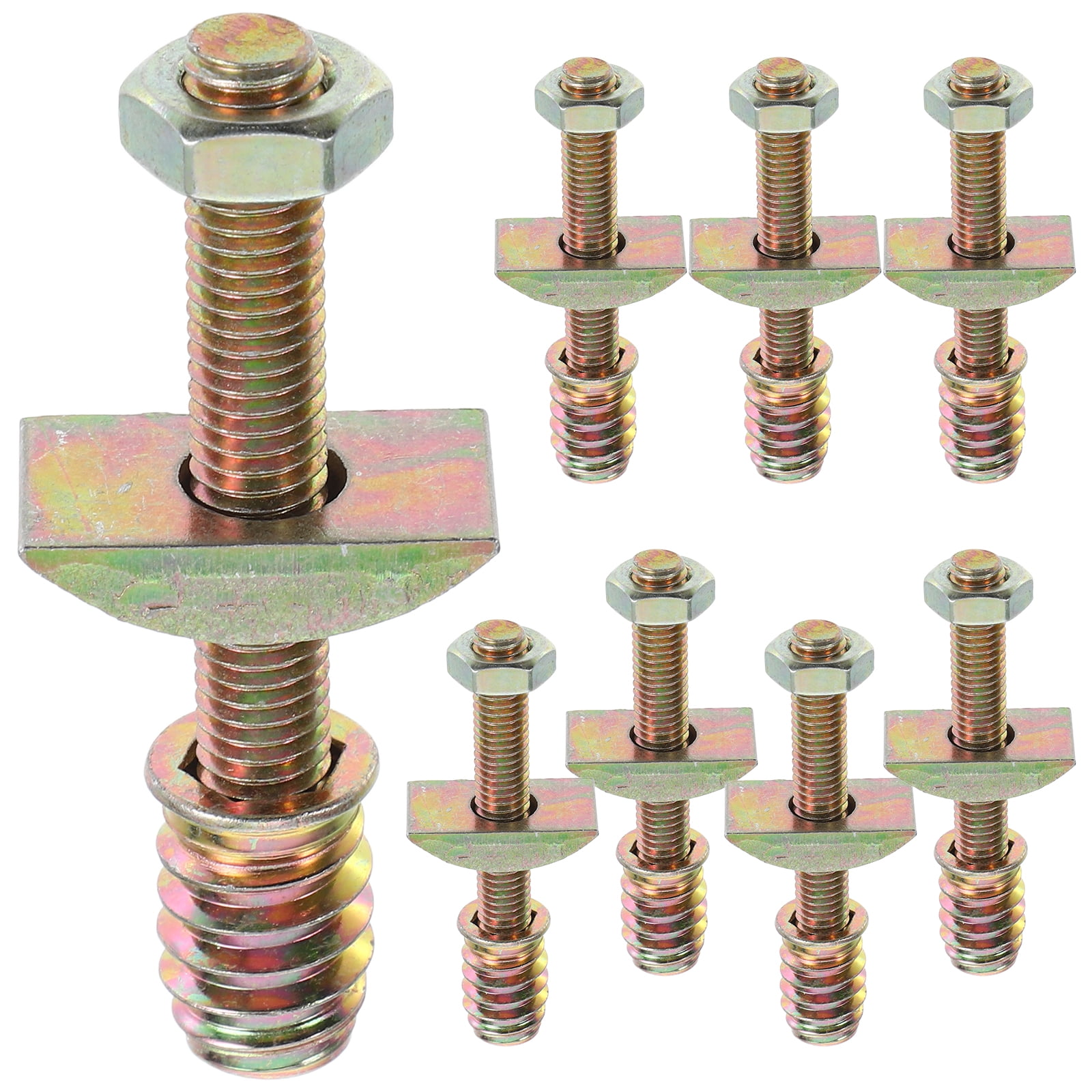 8 Sets Bed Frame Spare Parts Bed Frame Threaded Pin Nut Kit for Bed ...