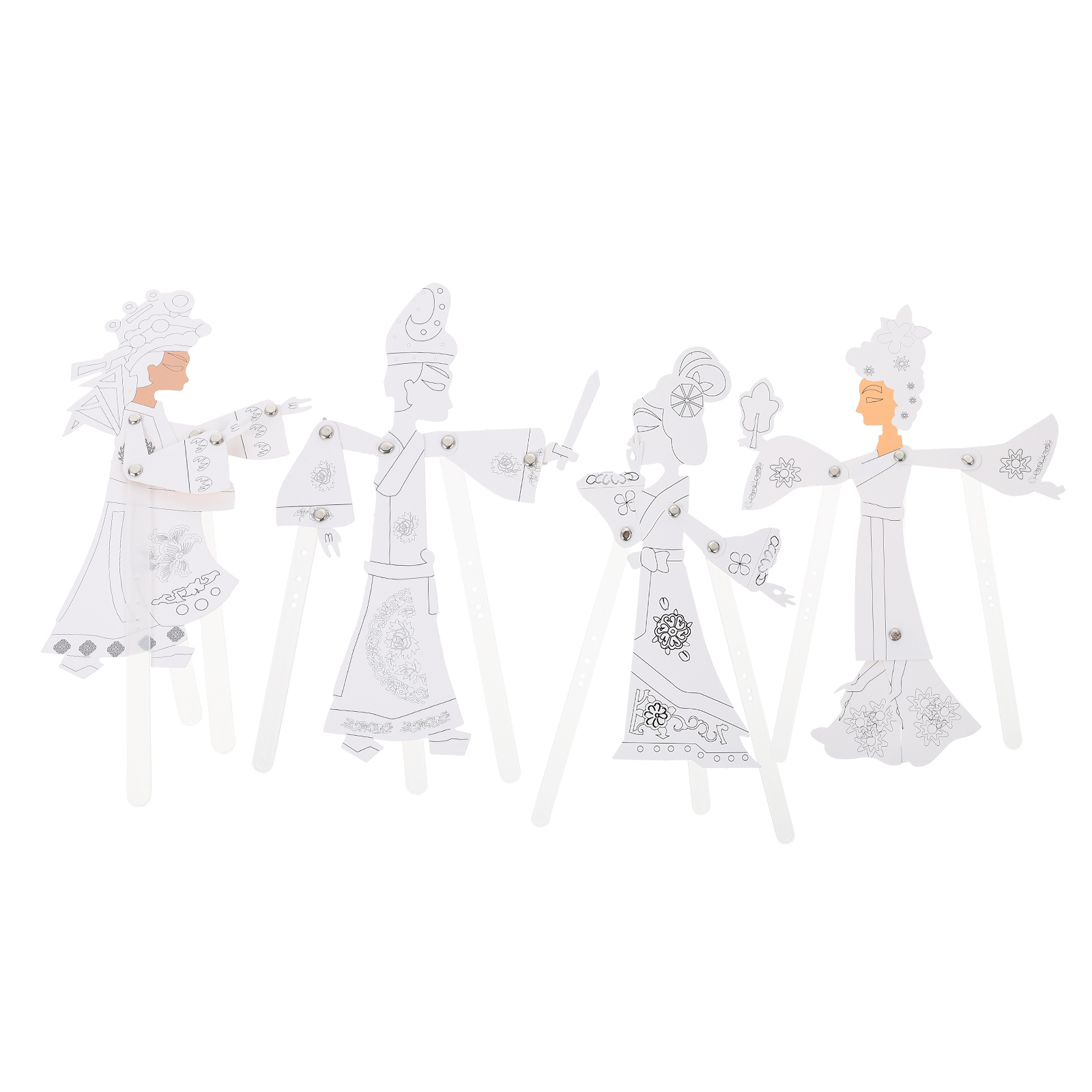 8 Sets DIY Material Kit Shadow Puppetry Making Toys Theater Handicrafts ...