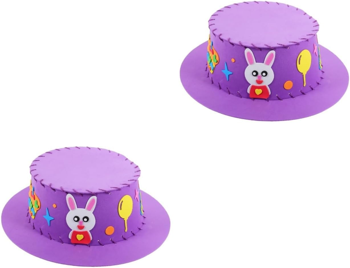 8 Sets Handmade Hat Party Favors Kindergarten Hat Making Materials ...