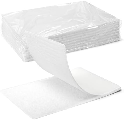 8 Sets Hook and Loop Tape Sticky Back, 4 in. x 6 in. Double-Sided ...