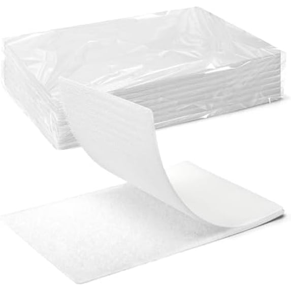 8 Sets Hook and Loop Tape Sticky Back, 4 in. x 6 in. Double-Sided ...