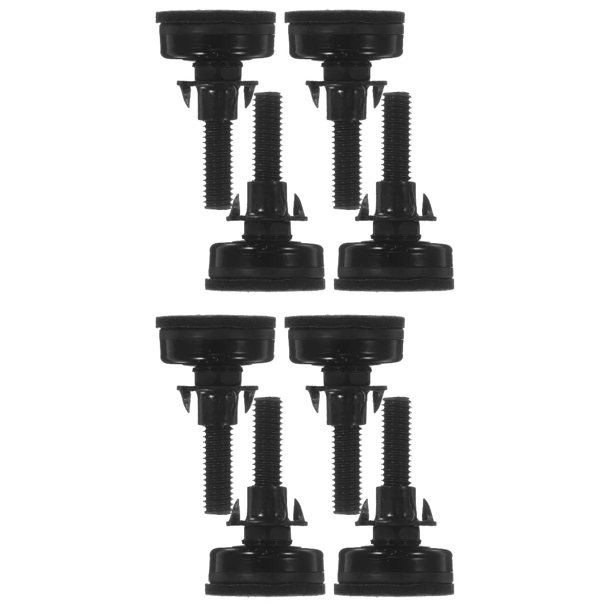 8 Sets Leveling Feet Furniture Sofa Black End Table Leveler Adjustable ...