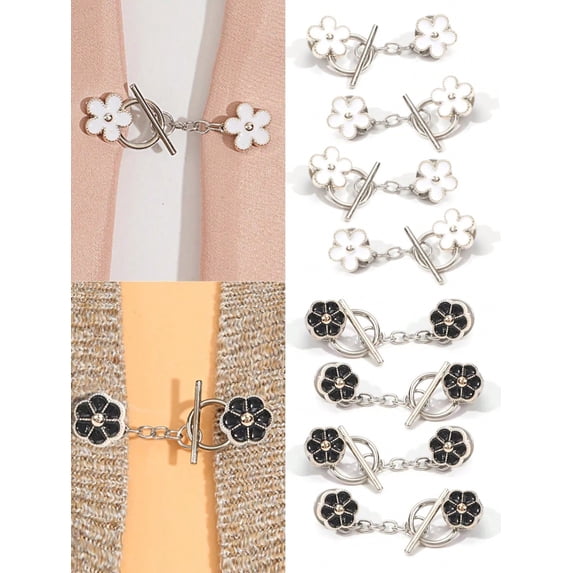 8 Sets Metal OT Button Up Clothes with No Sewing, Mother Button Up Coat ...