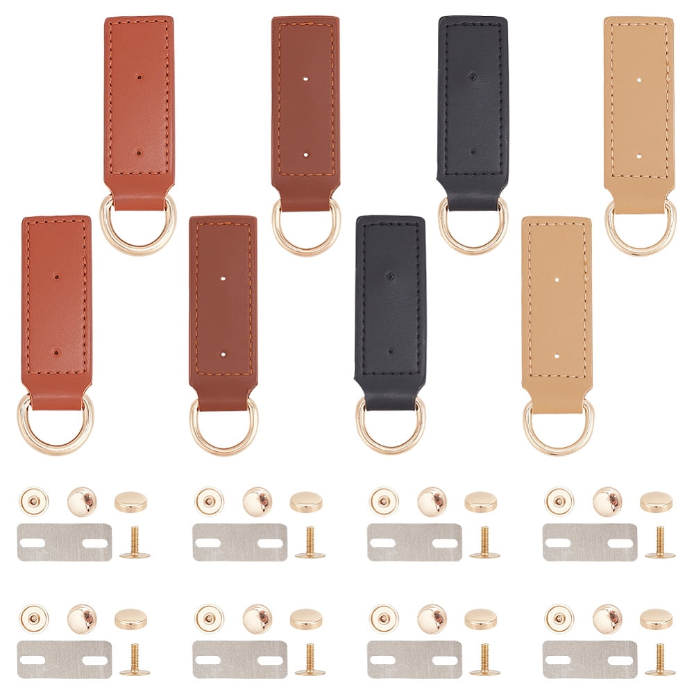 8 Sets PU Leather Purse Suspension Clasp 4 Colors Detachable D-Ring ...