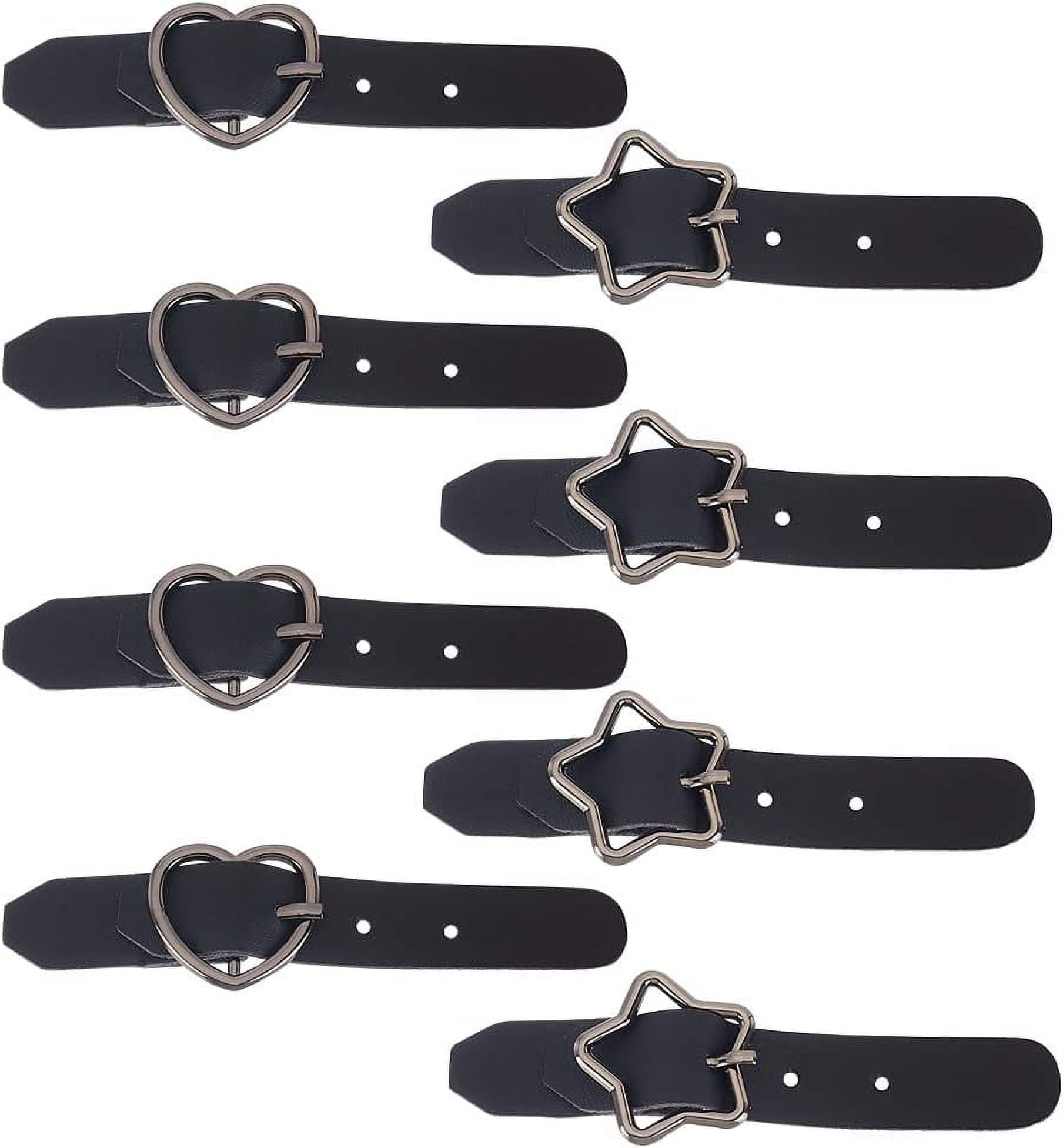 8 Sets Sew on Toggle Closures PU Leather Cloak Clasp Fasteners Black ...