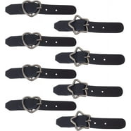 4 Sets Leather Sew-On Toggles Closures Black & Brown PU Leather Snap ...