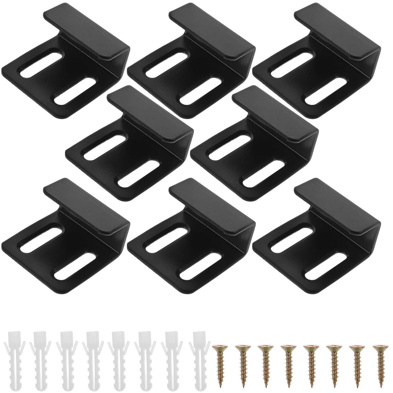 8 Sets U Bracket Headboard Wall Mounting Bracket Wall Display Wall Hook ...