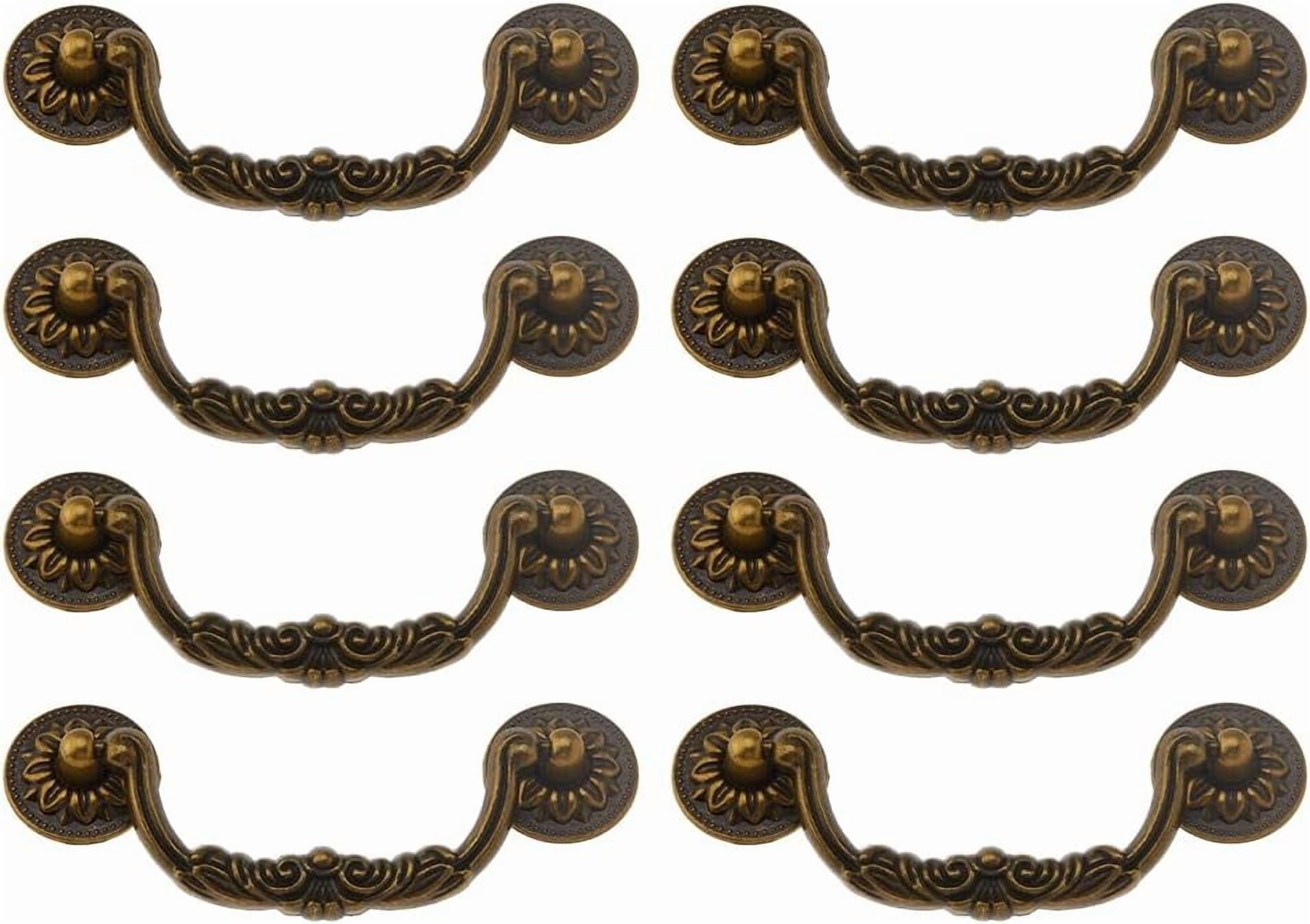 8 Sets Vintage Bail Pull Handles 3.9inch Hole Center Bronze Handles ...