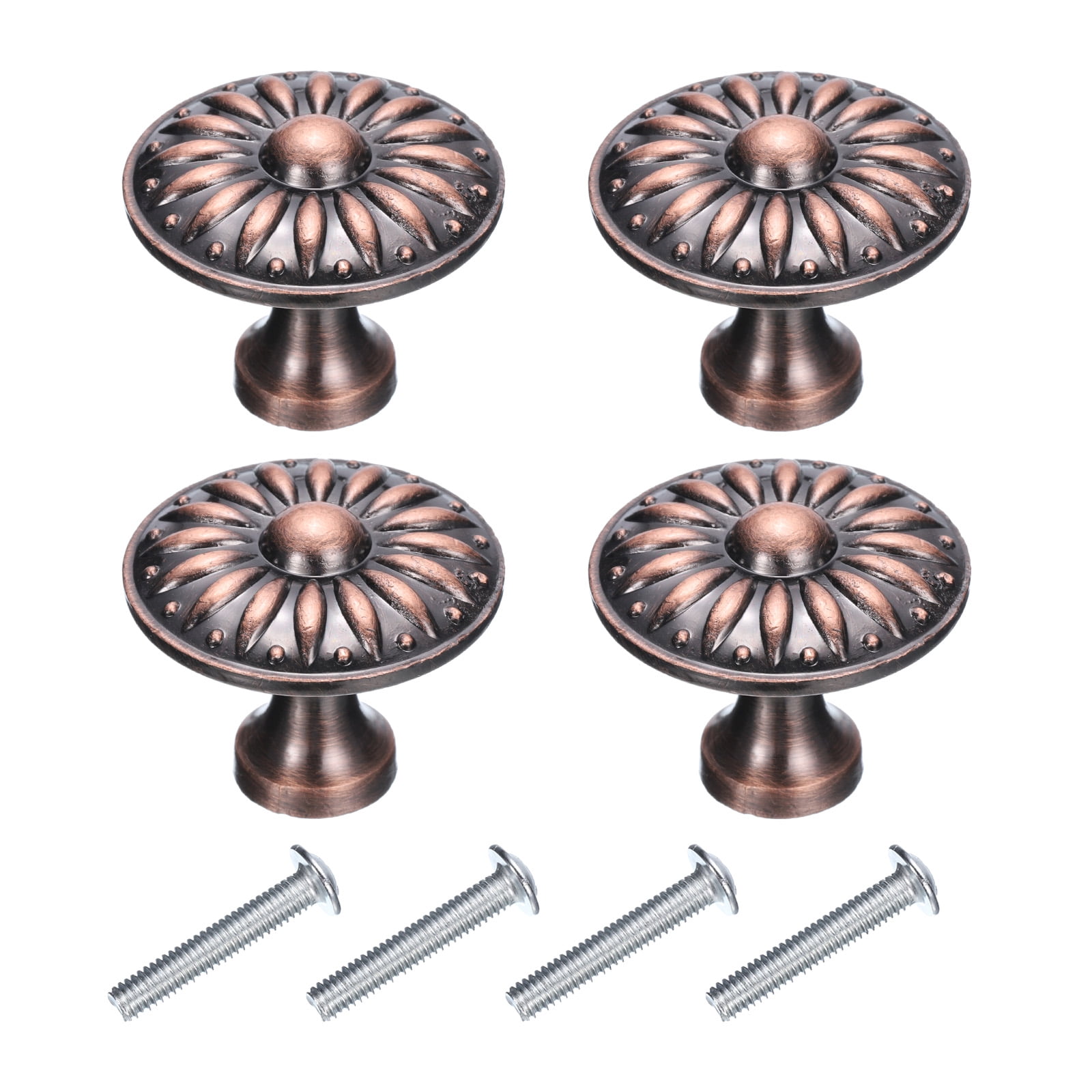 8 Sets Vintage Drawer Knobs with Flower Patterns for Cupboards Drawer ...