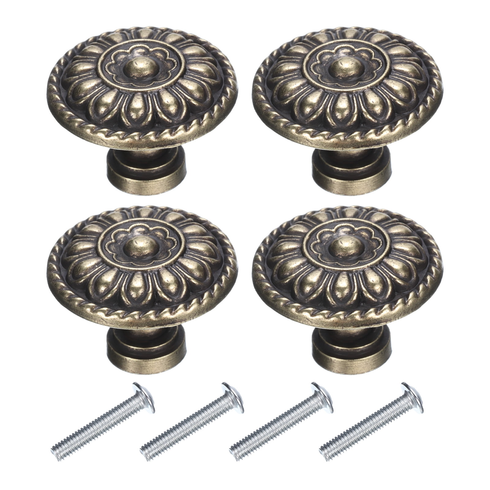 8 Sets Vintage Drawer Knobs with Flower Shape for Cupboards Drawer ...