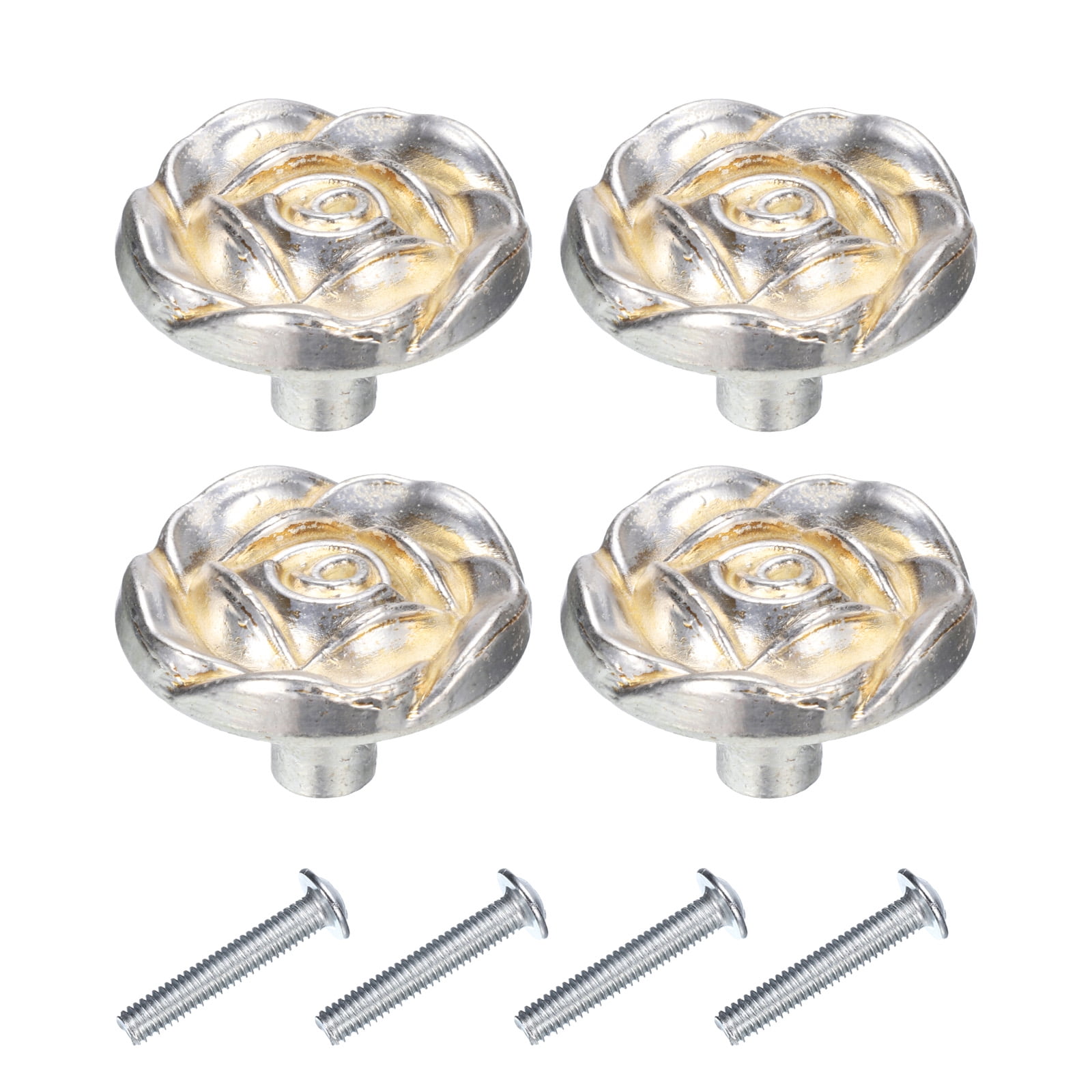 8 Sets Vintage Drawer Knobs with Rose Patterns for Cupboards Drawer ...