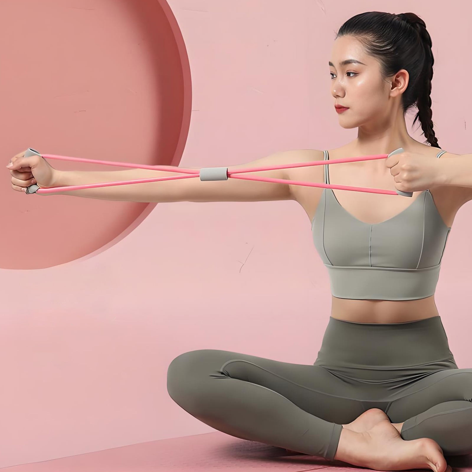 8-Shaped Resistance Band - Fitness Figure Strap for Back and Chest ...