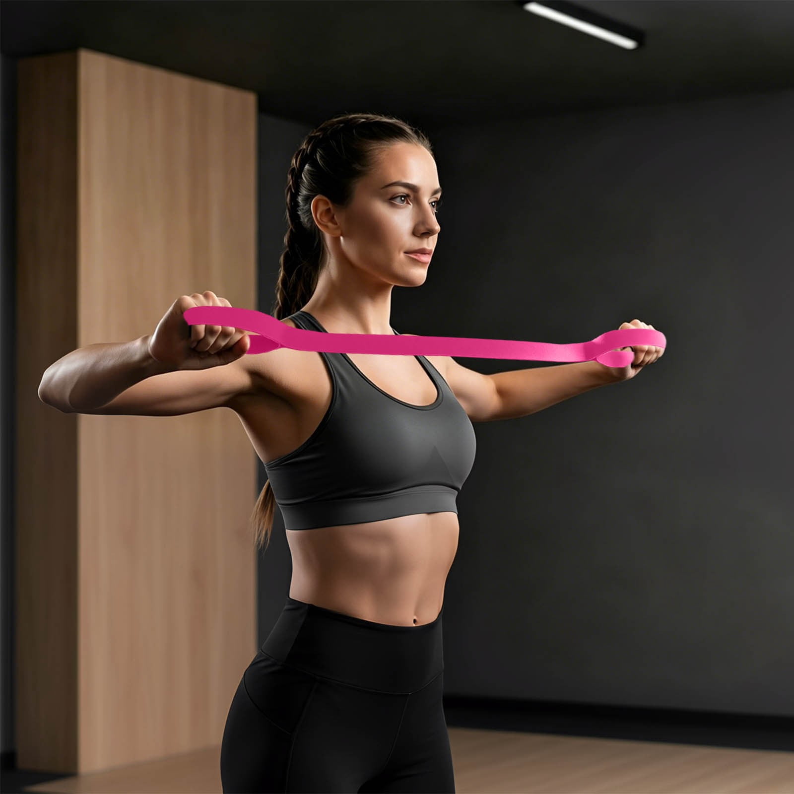 8-Shaped Silicone Arm Resistance Band Portable Adjustable Fitness ...