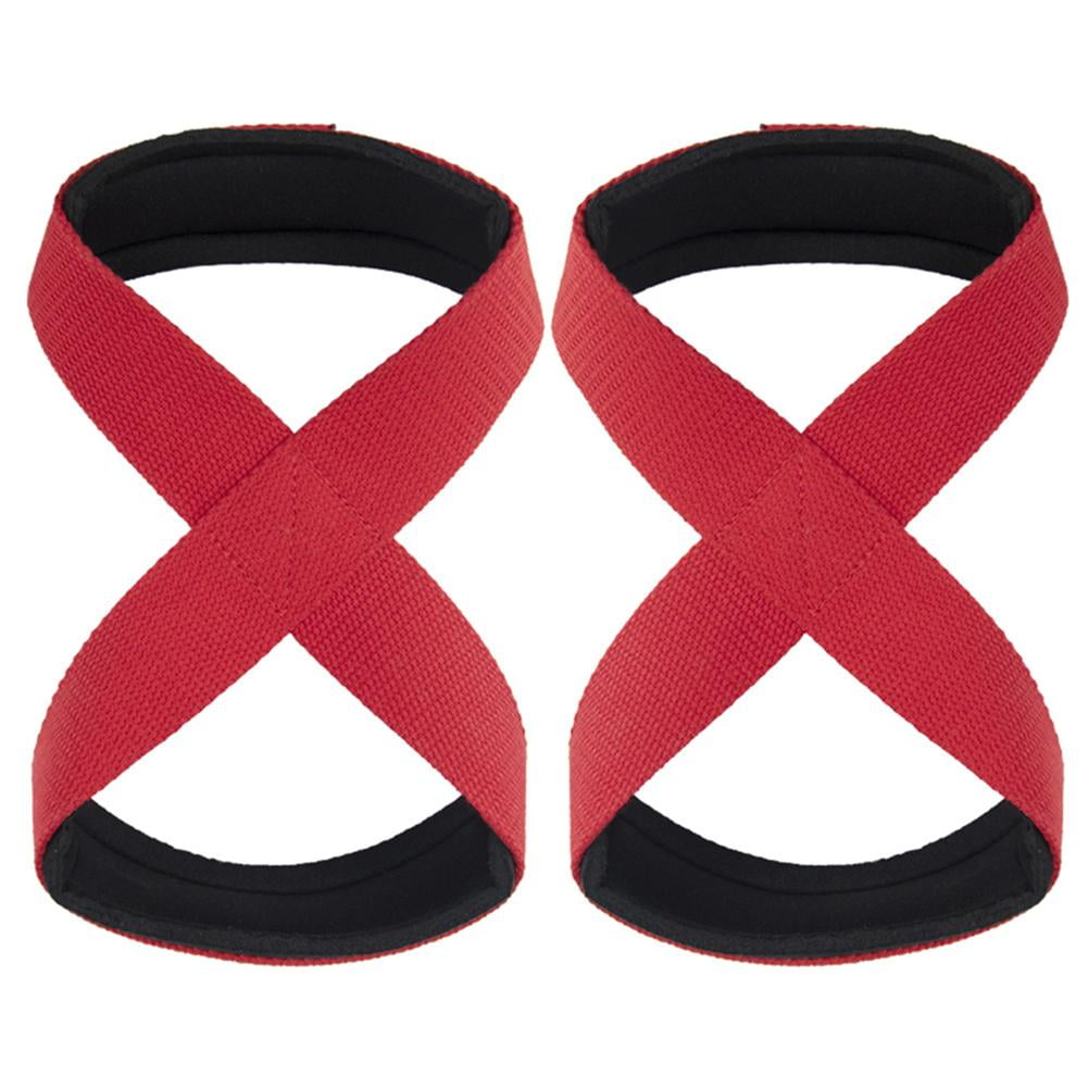 8 Shaped Wrist Support Straps for Weightlifting Gym Deadlift Pull Up ...