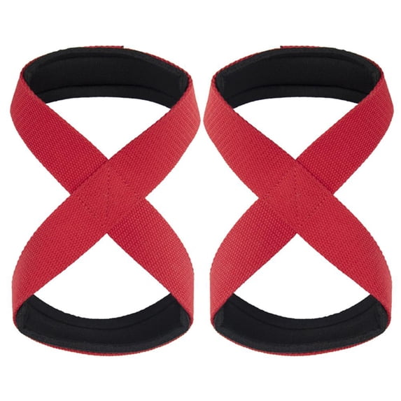 8 Shaped Wrist Support Straps for Weightlifting Gym Deadlift Pull Up ...