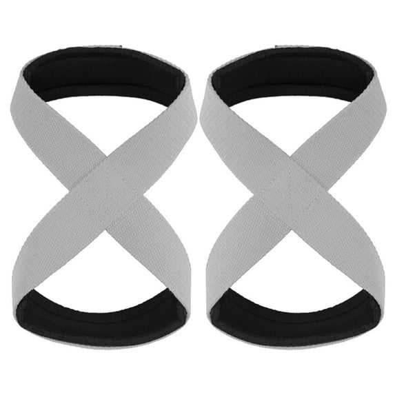 8 Shaped Wrist Support Straps for Weightlifting Gym Deadlift Pull Up ...