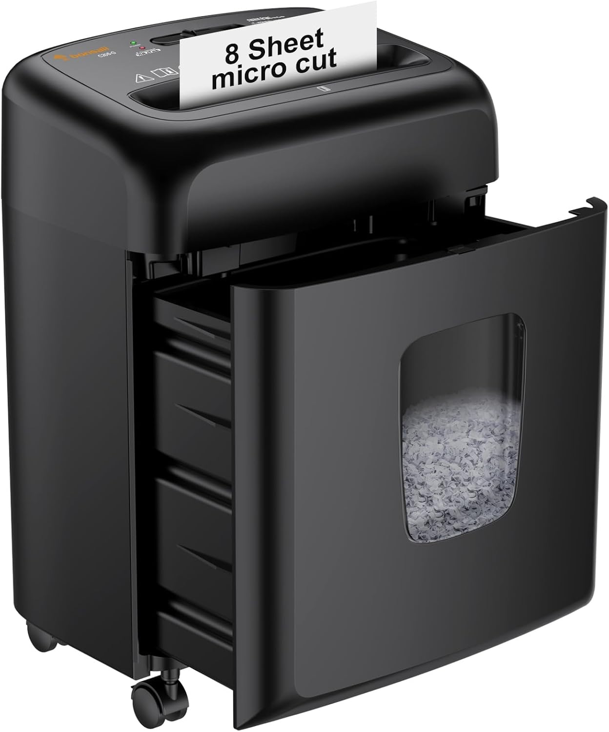 8 Sheet High Security Micro Cut Paper Shredder with 4 Gallon Pullout ...