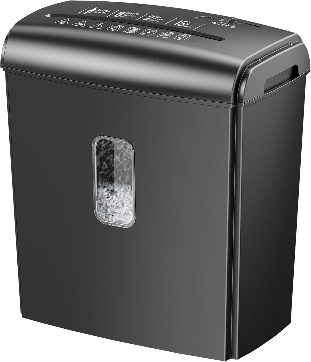 8-Sheet Micro-Cut Paper Shredder, P4 High Security, 4 Gallon Bin, 2 ...