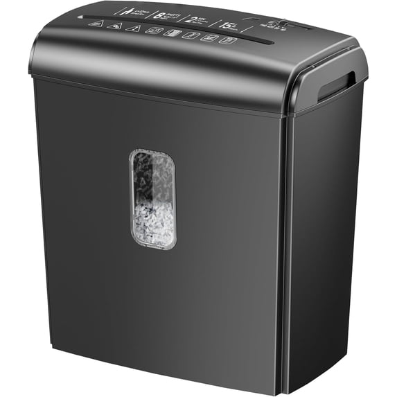 8-Sheet Micro-Cut Paper Shredder, P4 High Security, 4 Gallon Bin, 2 ...