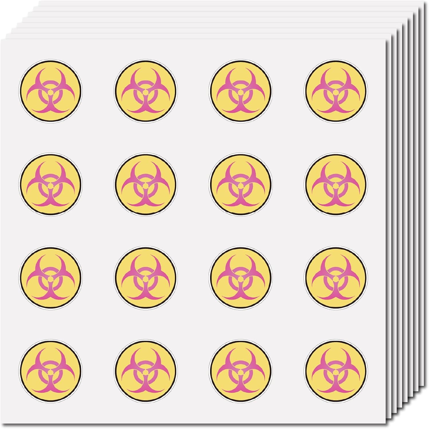 8 Sheets 128Pcs Small Round Stickers 1 Inch Self-Adhesive Waterproof ...
